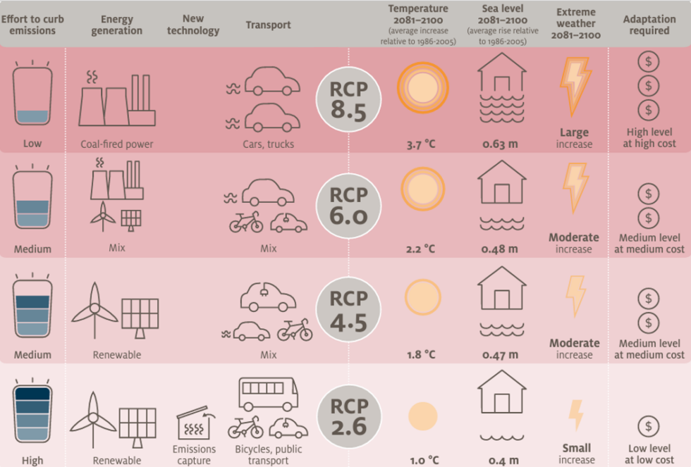 Climate Change Risk Projections: RCP Scenarios - Escarus